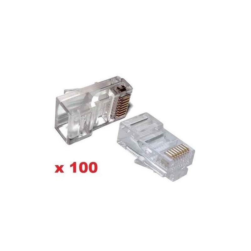 Paquete de 100 unidades terminal RJ45